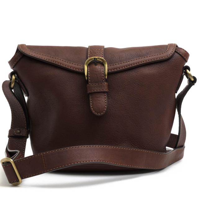 ○土屋鞄 TSUCHIYA-KABAN オイルヌメ革 本牛革 ショルダーバッグ Tone Oilnume トーンオイルヌメ ペールポシェット フラップ式 シ  中古