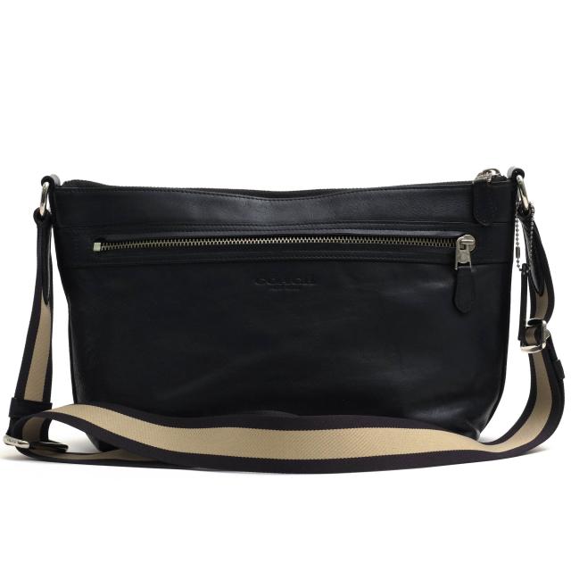 ○コーチ COACH スムースレザー 牛革 ショルダーバッグ F71727 CHARLES FLIGHT BAG IN SMOOTH LEATHER チャールズ トランジット ク 中古