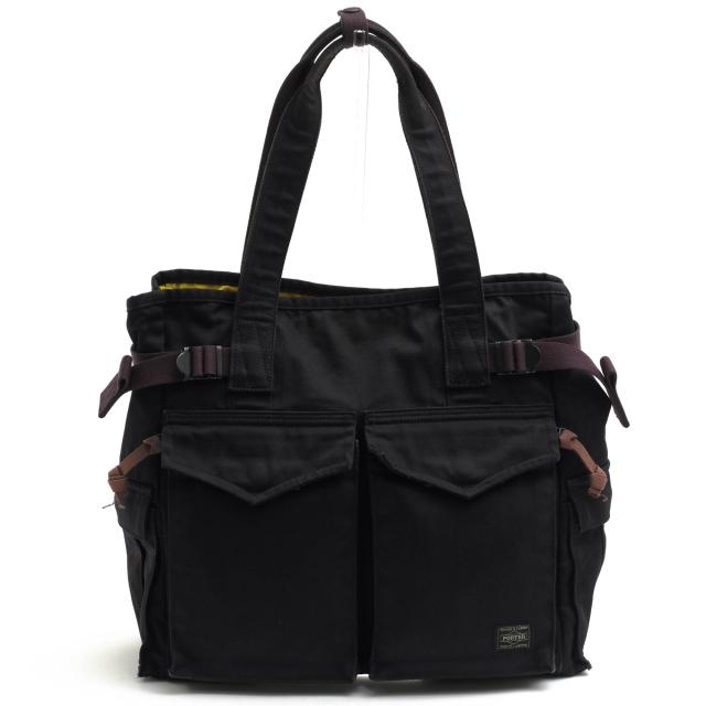 ○ポーター 吉田カバン PORTER 超高密度コーマコットンサテン トートバッグ 705-07690 PEACE ピース 肩掛け ワンショルダーバッグ  中古