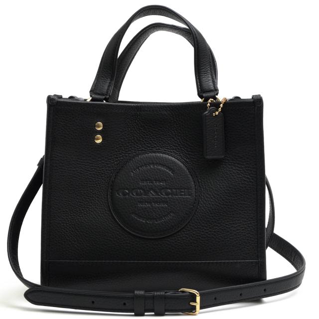 ○コーチ COACH リファインドペブルドレザー 牛革 ハンドバッグ C5268 Dempsey Tote 22 With Coach Patch デンプシー トート 22 ウ 中古