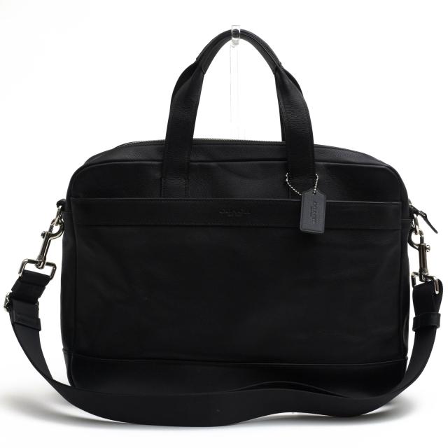 ○コーチ COACH スムースレザー 牛革 ビジネスバッグ F54801 Hamilton Bag In Smooth Leather ハミルトン バッグ 2WAY ショルダー  中古