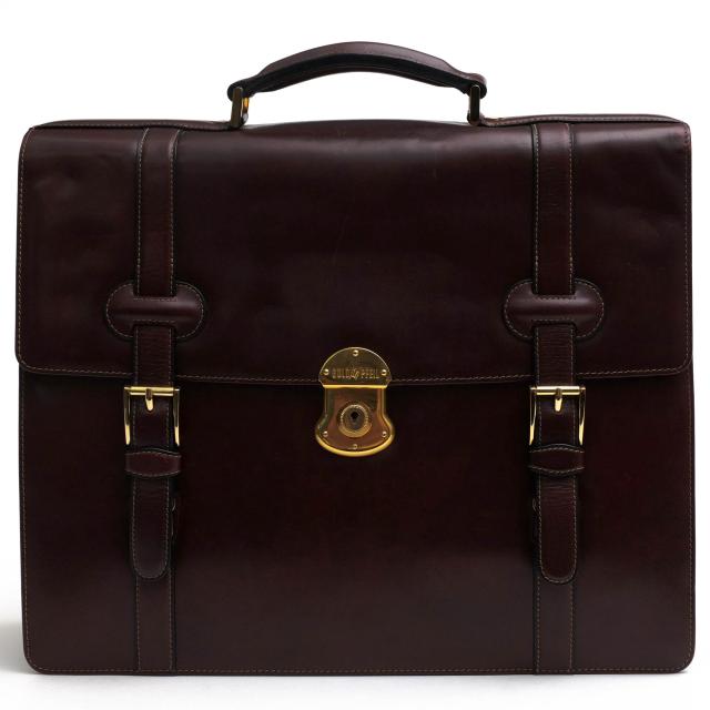○ゴールドファイル GOLD PFEIL 牛革 ビジネスバッグ Oxford オックスフォード フラップ式 定番 メンズ 【中古】 中古