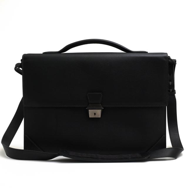 ○ダンヒル Dunhill グレインカウハイドレザー 牛革 ビジネスバッグ L3F280A SIDECAR サイドカー フラップ式 2WAY ショルダーバッ  中古