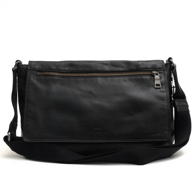 ○コーチ COACH リファインドペブルレザー 牛革 ショルダーバッグ 71645 Sullivan Messenger Bag In Pebble Leather サリバン メッ 中古