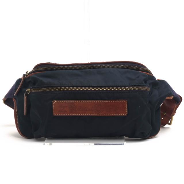 ○フェリージ Felisi リモンタナイロン バケッタレザー 牛革 ウエストバッグ 799/DS ボディバッグ 定番 メンズ 【中古】 中古