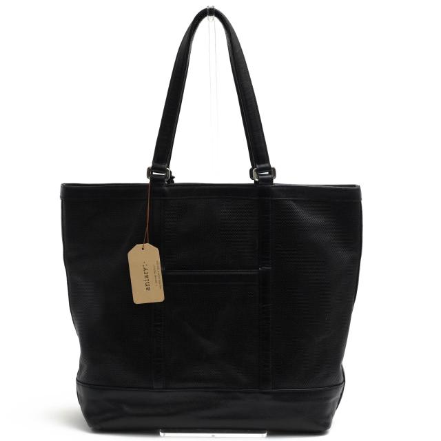 ○アニアリ aniary アイディアル パンチングレザー 牛革 トートバッグ 04-02001 IPL縦型トート パンチング加工 肩掛け ワンショル  中古