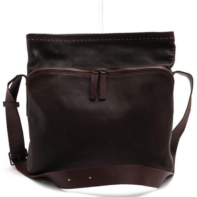 ○ゲンテン genten 鹿児島シリーズ 牛革 dan ダン ショルダーバッグ Sumuri スムリ パッチワーク メンズ 【中古】 中古