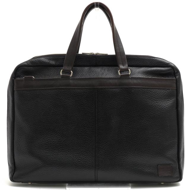 ○ポーター 吉田カバン PORTER 牛ステア コンビネーション鞣し 牛革 ビジネスバッグ 192-03748 BLEND BRIEFCASE ブレンド シボ革   中古