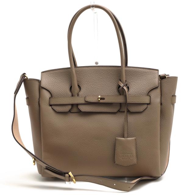 ○ココセリュックス ゴールド COCOCELUX GOLD マストロット社製ナチュラルシュリンク ヘラクレス 牛革 ハンドバッグ 205DA0383 ベ  中古