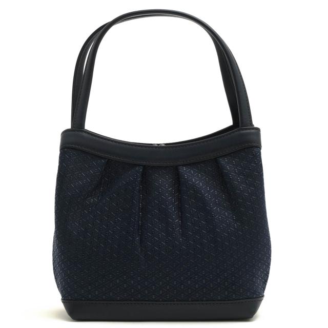 ○印傳屋 印伝 INDEN-YA ディアスキン 鹿革 ハンドバッグ 6309 150手提げ 漆塗り がま口 フォーマルバッグ 冠婚葬祭 レディース 【 中古