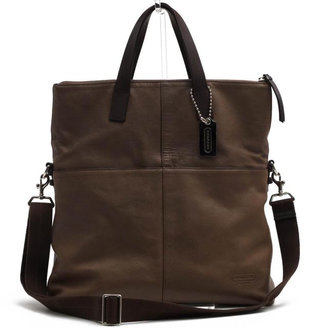 ○コーチ COACH 牛革 トートバッグ 70718 Thompson Leather Perforated Foldover Tote トンプソン パーフォレイテッド フォルドオ  中古
