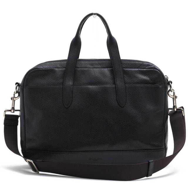 ○コーチ COACH ペプルドレザー 牛革 ビジネスバッグ F11319 HAMILTON BAG IN PEBBLE LEATHER ハミルトン 2WAY ショルダーバッグ   中古