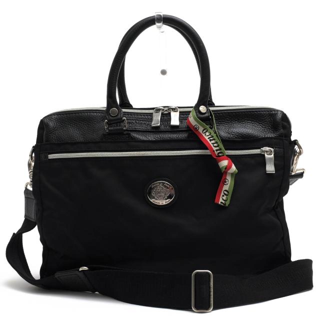 ○オロビアンコ orobianco SAC'S BAR サックスバー別注モデル 伊リモンタ社ナイロン 牛革 ビジネスバッグ SARKASTIKA SLIM-Z8 コン 中古