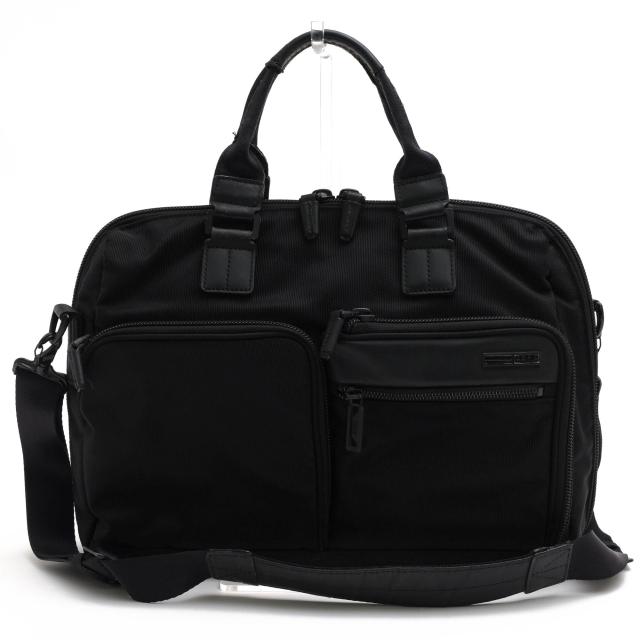 ○ゼロハリバートン ZERO HALLIBURTON ナイロン840dn クラシックツイル PU加工牛革 ビジネスバッグ 80737 ZEST 737-NV Double Zip  中古