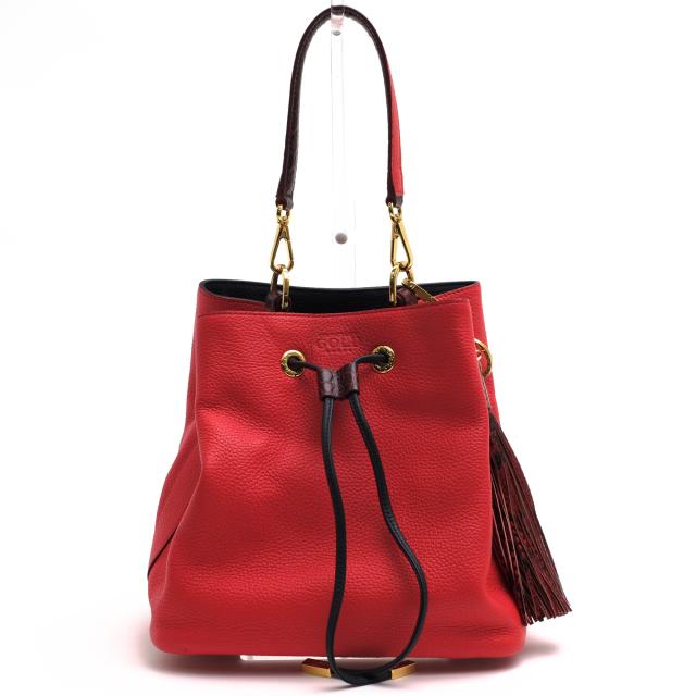 ○ココセリュックス ゴールド COCOCELUX GOLD マストロット社製 ナチュラルシュリンク ヘラクレス 牛革 ハンドバッグ 226AF0239 巾 中古