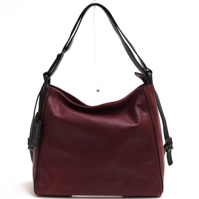 ○マザーハウス MOTHERHOUSE 牛革 ショルダーバッグ MG12530 yozora 2 Way Bag L ヨゾラ リュック ノートPC収納可 肩掛け ワンショ 中古