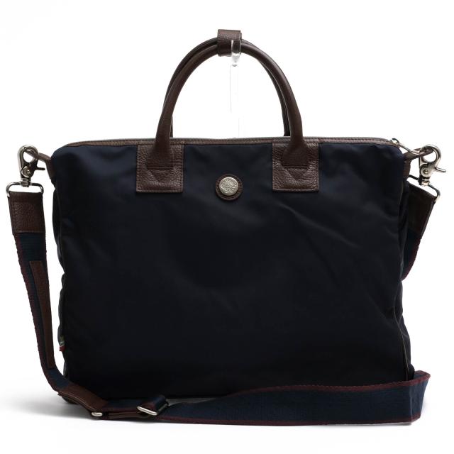 ○オロビアンコ orobianco 伊リモンタ社ナイロン 牛革 ビジネスバッグ PRIGOLO L-G 2WAY ショルダーバッグ メンズ 【中古】 中古