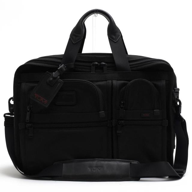○トゥミ TUMI バリスティックナイロン ナパレザー 牛革 ビジネスバッグ 26160DH Large Expandable Organizer Computer Brief ラー 中古
