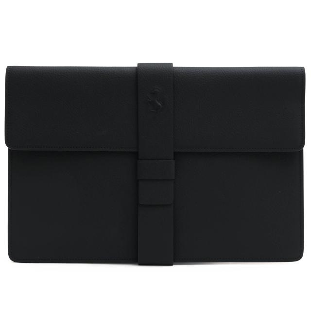 ○フェラーリ Ferrari Schedoni スケドーニ社製 ペブルドレザー 牛革 セカンドバッグ/クラッチバッグ 車検証ケース シボ革 シュリ  中古