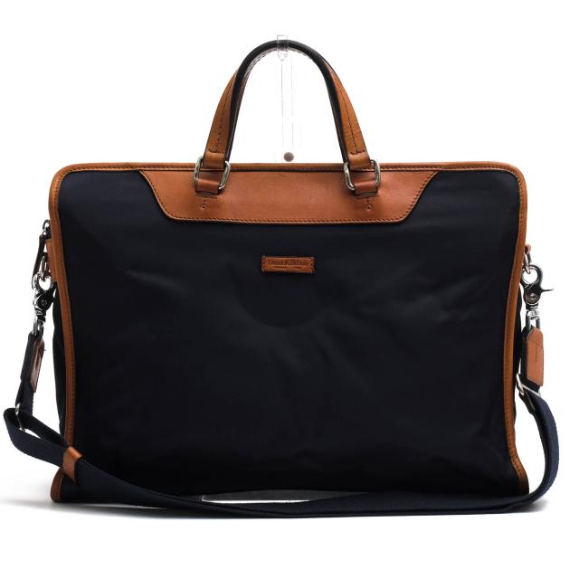 ○ダニエル＆ボブ Daniel＆Bob 伊リモンタ社ナイロン 牛革 ビジネスバッグ CARLO DAVIS カルロ デイビス 2WAY ショルダーバッグ メ 中古