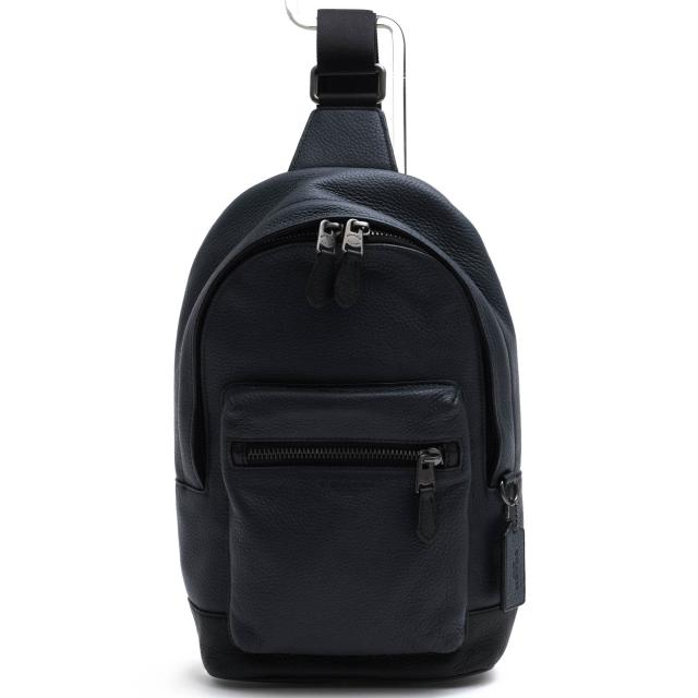 ○コーチ COACH ペブルドレザー 牛革 ショルダーバッグ 2540 West Pack クロスボディ ボディバッグ シボ革 シュリンクレザー メン  中古