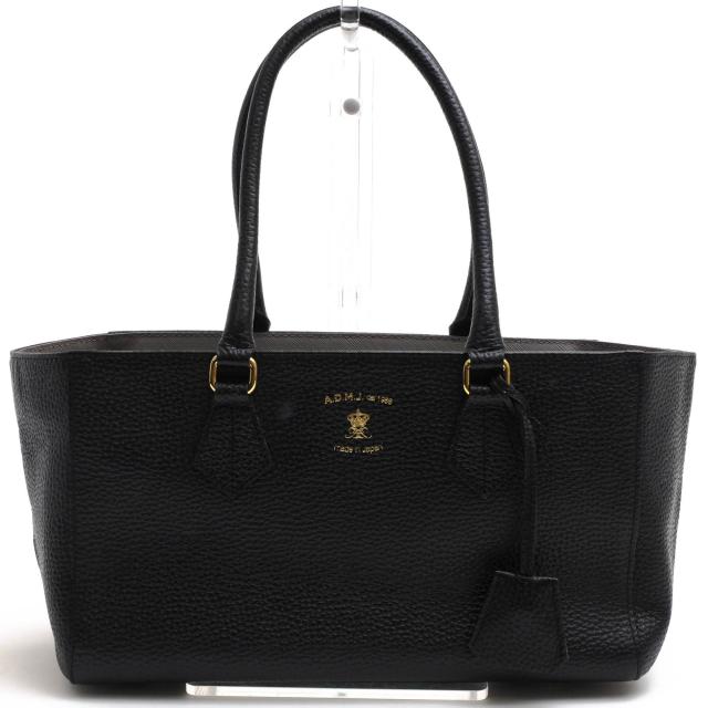 ○エーディーエムジェイ ADMJ 牛革 ハンドバッグ キーリング付き シボ革 シュリンクレザー 定番 定番 レディース 【中古】 中古