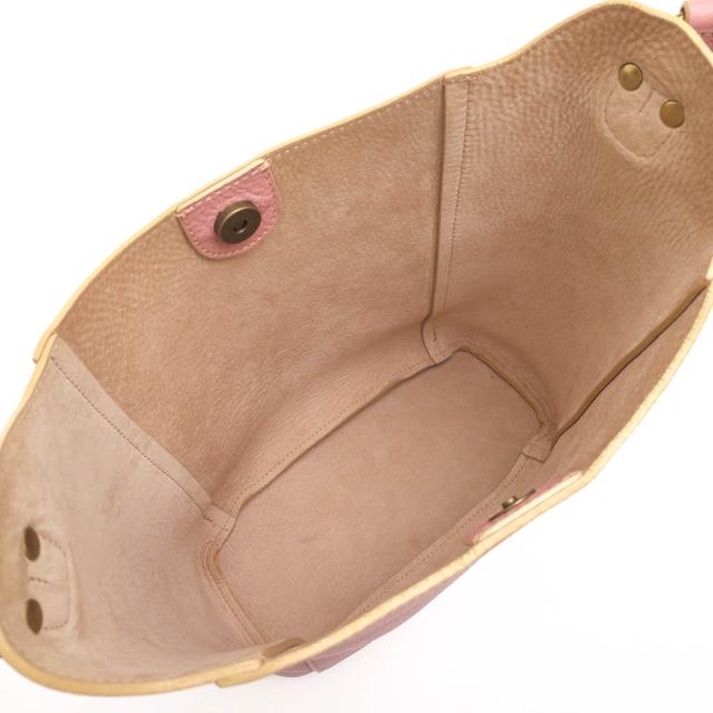 ○フェリージ Felisi ソフトキップレザー 牛革 エコファー ショルダーバッグ 20/77/LD+EU シボ革 シュリンクレザー 肩掛け ワンシ  中古