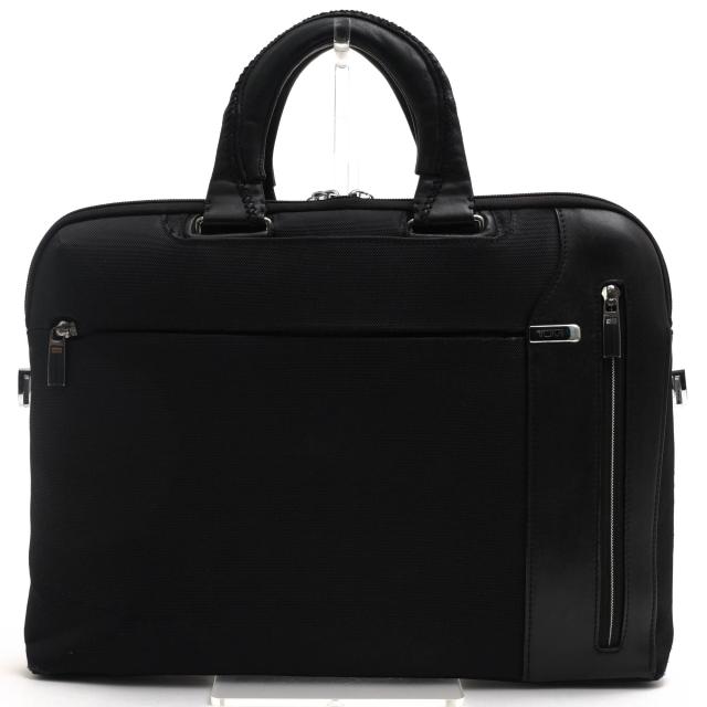 ○トゥミ TUMI マイクロバリスティックHTLS カーフスキン 牛革 ビジネスバッグ 25612D ARRIVE Seville Slim Brief セビリア スリム 中古