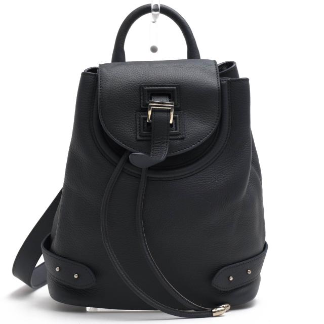 ○メリ・メロ MELI MELO ペブルドレザー 牛革 リュック Thela halo Backpack シボ革 シュリンクレザー デイパック レディース 【中 中古