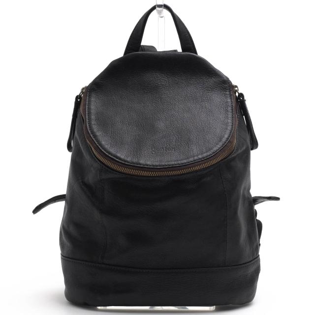 ○ゲンテン genten 山羊革 ゴートスキン リュック 40410 GOAT NUME ゴートヌメ デイパック シボ革 シュリンクレザー レディース 【 中古
