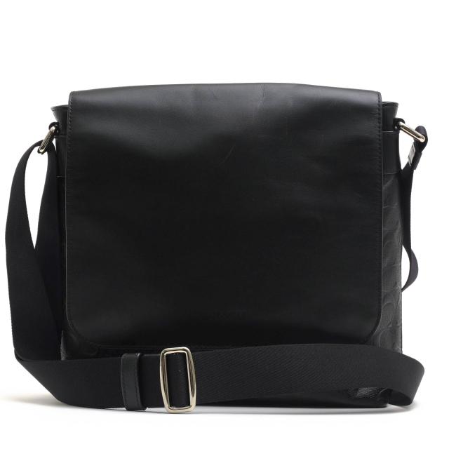 ○コーチ COACH スムースカーフ 牛革 ショルダーバッグ F28577 Charles Small Messenger In Signature Leather チャールズ スモー  中古