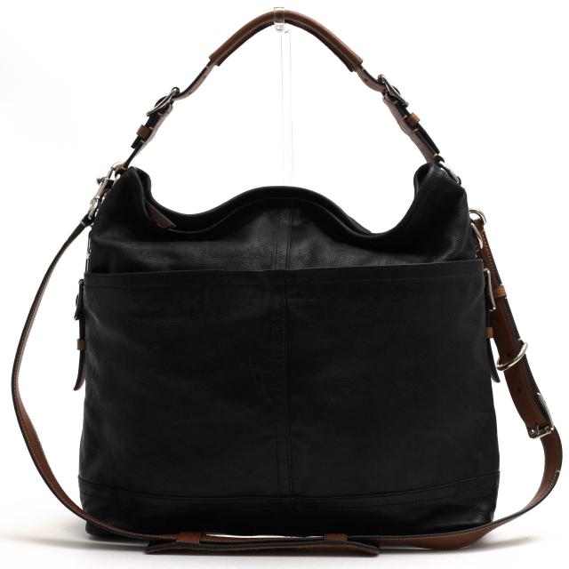 ○コーチ COACH 牛革 カーフ トートバッグ 70385 HARRISON East West Satchel ハリソン イーストウエスト サッチェル シボ革 シュ  中古