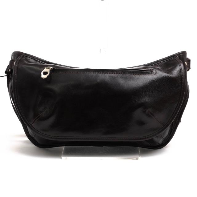 ○アニアリ aniary アイディアルソフトレザー 牛革 ショルダーバッグ SSL-07-02 Cover Shoulder フラップ式 ボディバッグ メンズ   中古