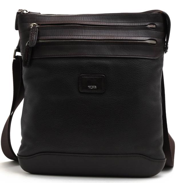 ○トゥミ TUMI 牛革 ショルダーバッグ 94105B Townhouse Saint James Zip Pouch タウンハウス セントジェームス クロスボディ シボ 中古