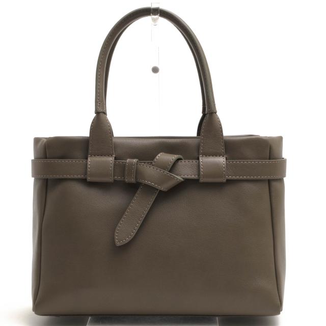 ○土屋鞄 TSUCHIYA-KABAN フィールドソフトレザー 牛革 アッシュグレー トートバッグ CU0235 Clarte クラルテ ハンディカフェトー  中古