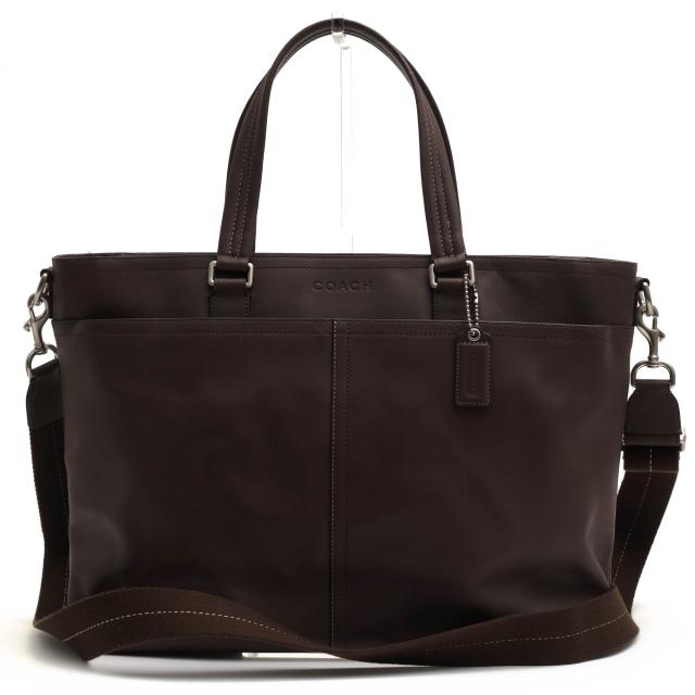 ○コーチ COACH 牛革 カーフ トートバッグ F70673 LEXINGTON LEATHER BUSINESS TOTE レキシントン レザー ビジネス トート 2WAY シ 中古
