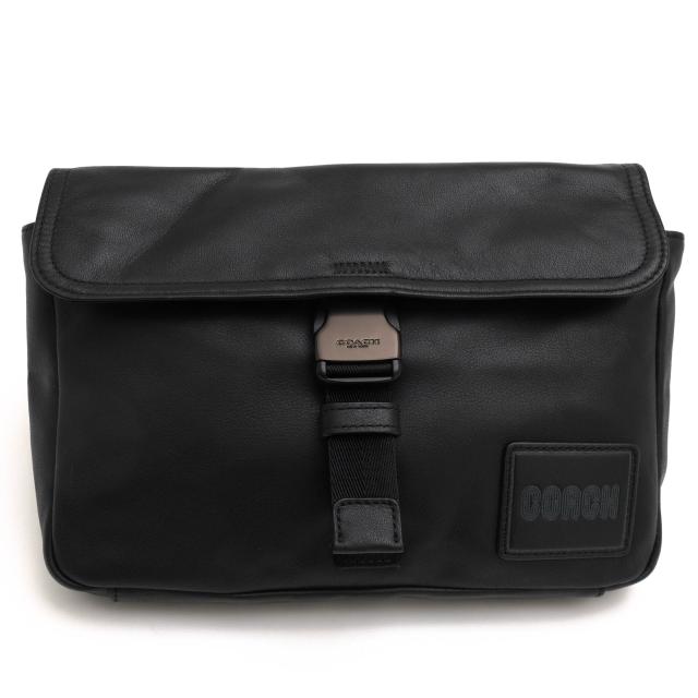 ○コーチ COACH スムースカーフ 牛革 ショルダーバッグ 88312 Pacer Belt Bag Crossbody With Coach Patch ペイサー ベルトバッグ  中古