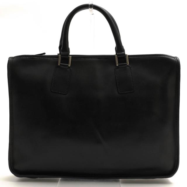 ○バーニーズニューヨーク BARNEYS NEWYORK 牛ヌメ革 ツイルコットンライニング ビジネスバッグ A4サイズ収納可 メンズ 【中古】 中古