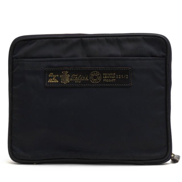 ○フェリージ Felisi 伊リモンタ社ナイロン バケッタレザー 牛革 セカンドバッグ/クラッチバッグ 821/2/DS+A タブレットケース ユ  中古