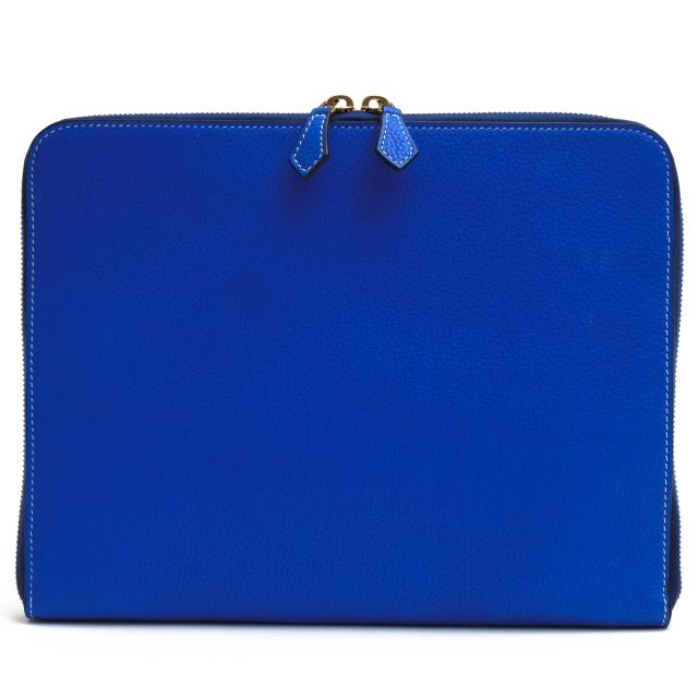 ○シセイ Cisei カーフ 牛革 LINDOS リンドス セカンドバッグ/クラッチバッグ 0934C LD IPAD CASE iPadケース シボ革 シュリンクレ 中古