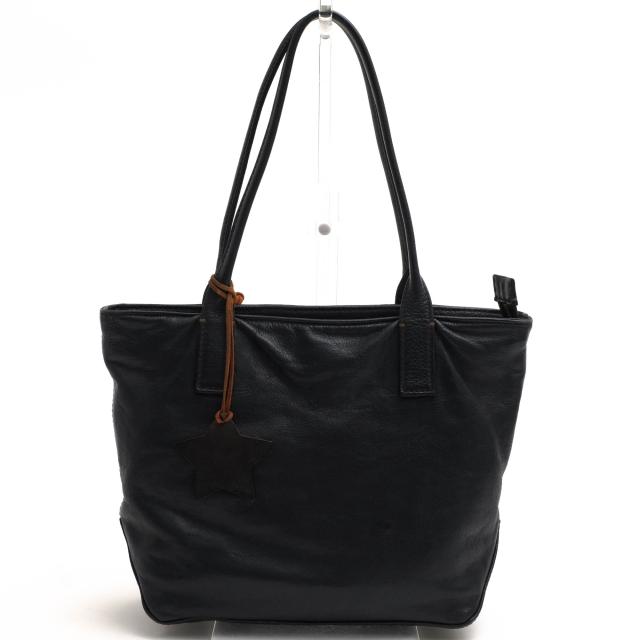 ○ゲンテン genten 牛革 地生原皮 トートバッグ 41761 Viaggio ヴィアッジョ ミディアムトート シボ革 シュリンクレザー 肩掛け ワ 中古