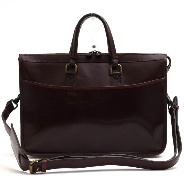 ○タスティング TUSTING 牛革 カーフ ビジネスバッグ Marston Atlantic Leather Briefcase マーストン アトランティックレザー ブ  中古