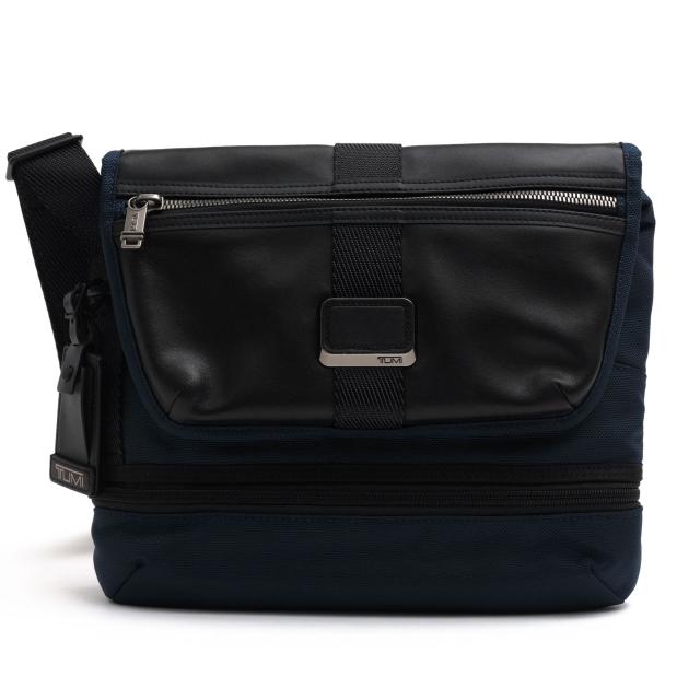 ○トゥミ TUMI FXTバリスティックナイロン ナパレザー 牛革 ショルダーバッグ 232371NVYE Alpha Bravo Travis Crossbody トラヴィ  中古
