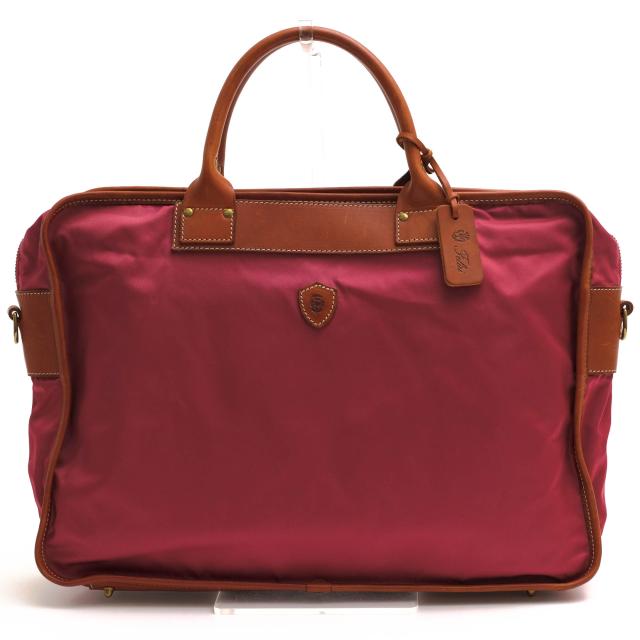 ○フェリージ Felisi 伊リモンタ社ナイロン バケッタレザー 牛革 ビジネスバッグ 1724/DS ビジネストート メンズ 【中古】 中古