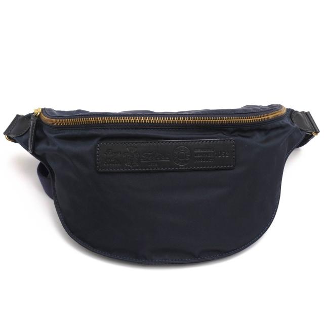 ○フェリージ Felisi 伊リモンタ社ナイロン バケッタレザー 牛革 ウエストバッグ 1052/DS ボディバッグ ユニセックス 男女兼用 メ  中古