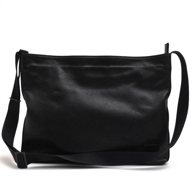 ○ポーター 吉田カバン PORTER 牛キップ クローム鞣し ショルダーバッグ 190ｰ02025 BASE ベース ショルダーポシェット メンズ 【  中古
