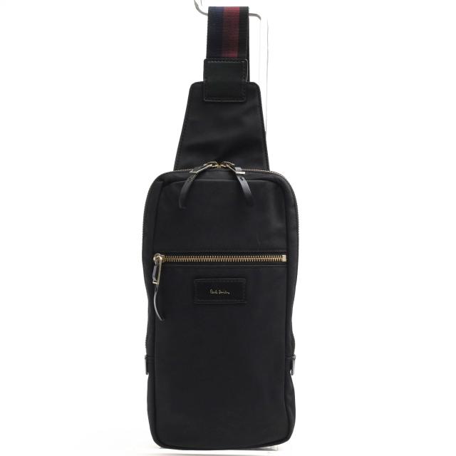 ○ポールスミス Paul Smith ナイロンツイル 牛革 ショルダーバッグ PSN210 LIGHTWEIGHT NYLON BODY BAG ライトウェイトナイロン ウ 中古