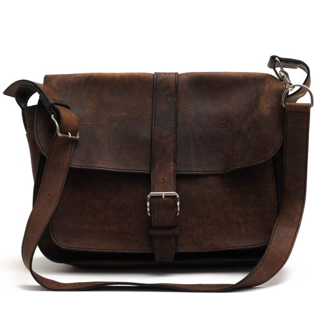 ○ポーター 吉田カバン PORTER 70周年記念モデル 牛革 植物性タンニン鞣し ショルダーバッグ 068-04592 GROUND SHOULDER BAG L グ  中古