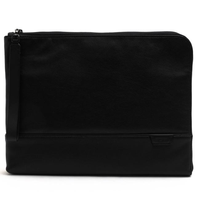 ○トゥミ TUMI ペブルドレザー 牛革 セカンドバッグ/クラッチバッグ 6302024DPE HARRISON LARGE PORTFOLIO ハリソン ノートPC収納  中古