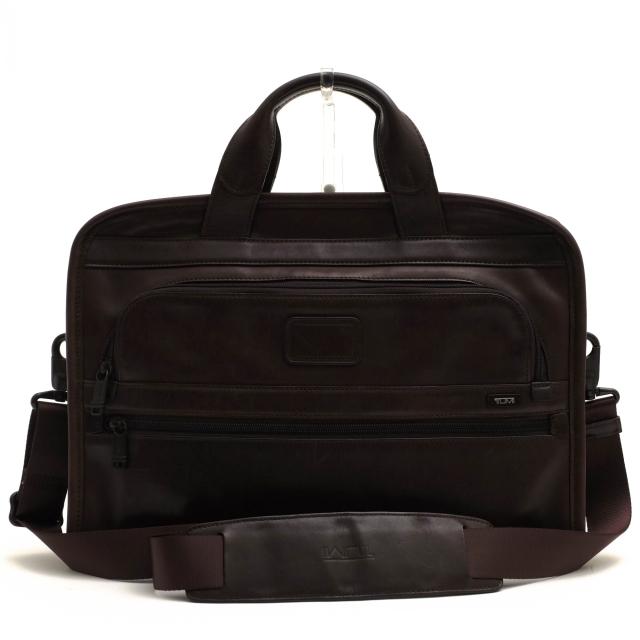 ○トゥミ TUMI ナパレザー 牛革 ビジネスバッグ 96101BH ALPHA slim Deluxe Leather portfolio スリム・デラックス・レザー・ポー  中古